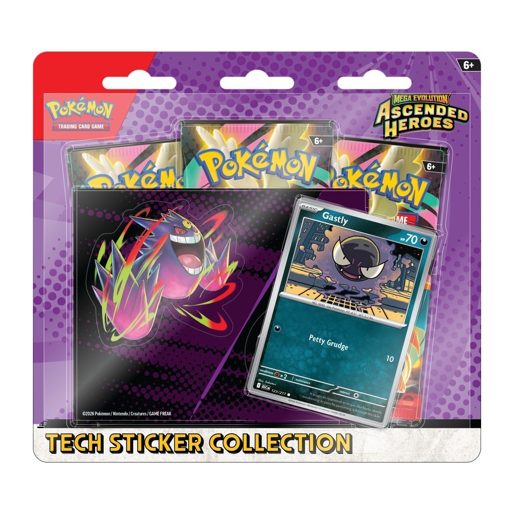 Pokemon Mega Evolution Ascended Heroes Tech Sticker Collection 12-Blis